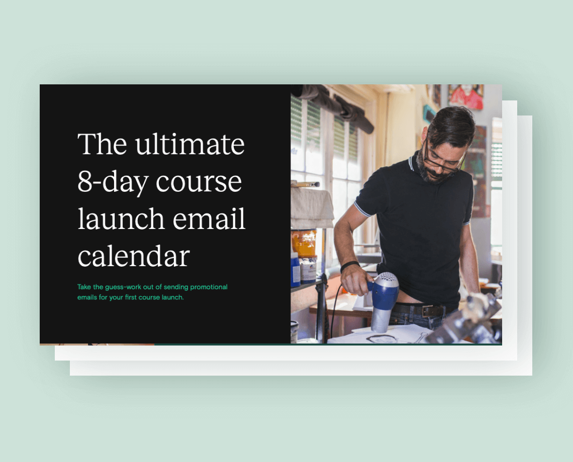 Course Launch Email Calendar - Teachable
